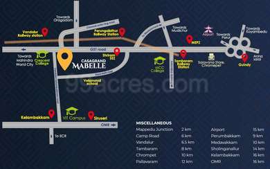Casagrand Mabelle Map - East Tambaram, Chennai South Location Map
