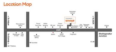 Casagrand Savoye Map - Thoraipakkam, Chennai South Location Map
