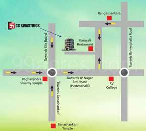 CC Infra Builders CC Swasthick Map - JP Nagar, Bangalore Location Map
