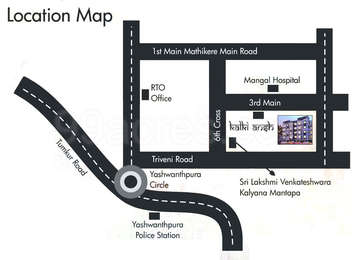 CC Infra Builders CC Kalki Ansh Map - Yeshwanthpur, Bangalore Location Map