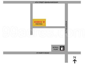 Ceebros Construction Ceebros Vishwas Map - Abhiramapuram, Chennai ...