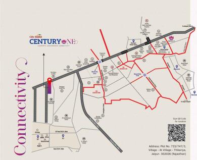 Century 21 Builders Century One Map - Ajmer Road, Jaipur Location Map
