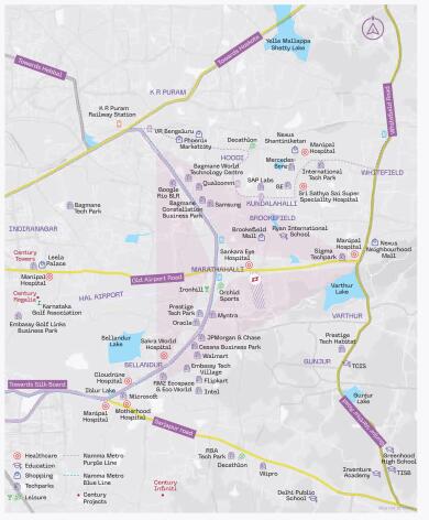 Century Real Estate Holdings Century Mirai Map - Marathahalli ...