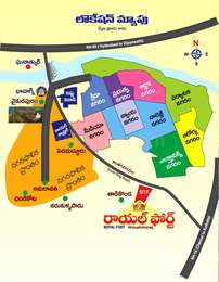 Savi Sai Estates Royal Fort Map - Mangalagiri, Guntur Location Map