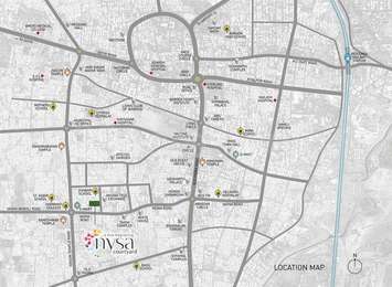 Nysa Group Nysa Courtyard Map - Vasna Road, Vadodara Location Map