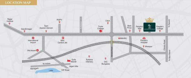 Chawla Associates Elegant Business Square Map - Ayodhya Bypass, Bhopal ...