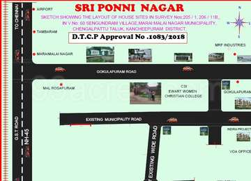 Chennai Dream Land Chennai Sri Ponni Nagar Map - Singaperumal koil, GST ...