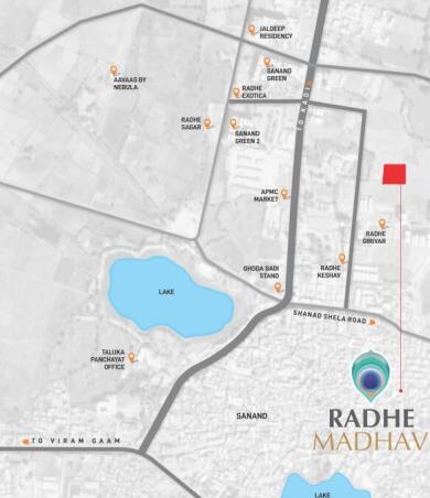 Chetak Builders Chetak Radhe Madhav Map - Sanand, Ahmedabad West ...