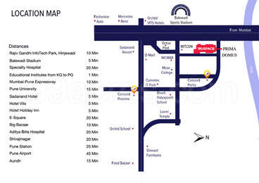 Truspace Prima Domus Map - Balewadi, Pune Location Map
