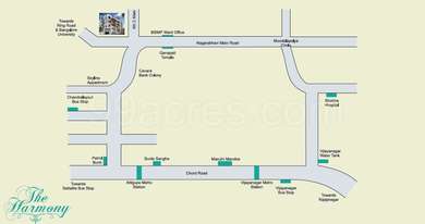 CIMEC Developers The Harmony Map - Vijayanagar, Bangalore Location Map