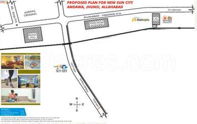 Citizen Housing Citizen New Sun City Map - jhusi, Allahabad Location Map