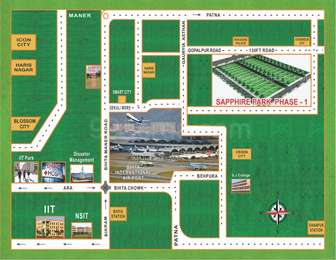 City Enterprises Patna City Sapphire Park Map - Bihta, Patna Location Map