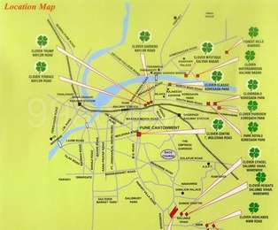 Clover Builders Clover Heights Map - Wanowrie, Pune Location Map