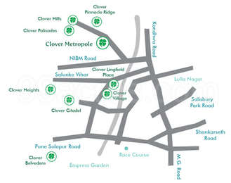 Clover Builders Clover Metropole Map - Kondhwa, Pune Location Map
