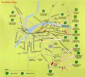 Clover Builders Clover Village Map - Wanowrie, Pune Location Map