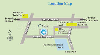 CMRS Group Builders CMRS Oasis Map - 1st Block HBR Layout, Bangalore ...