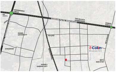 Colin Group Colin Harmony Map - Chandkheda, Ahmedabad North Location Map