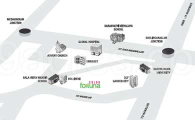 Colorhomes Fortuna Map - Sholinganallur, Chennai Location Map