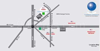 Confident Group Confident Centaurus Map - Hoskote, Bangalore Location Map