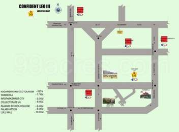 Confident Group Confident Leo 3 Map - Kakkanad, Kochi Location Map