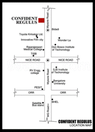 Confident Group Confident Regulus Map - Bidadi, Bangalore West Location Map