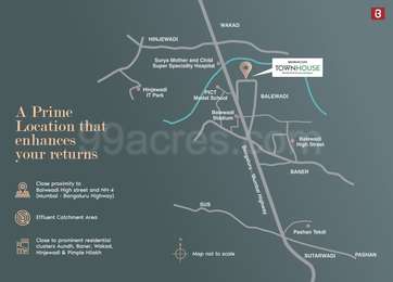 Bramhacorp Builders Bramhacorp Townhouse Map - Balewadi, Pune Location Map