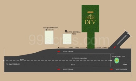 Cordial Homes Cordial Dev Map - Kazhakootam, Trivandrum Location Map