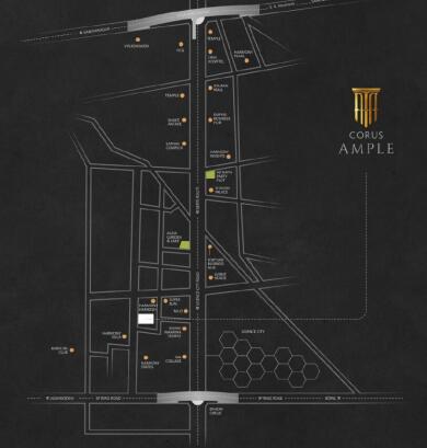 Corus Developers Corus Ample Map - Daskroi, Ahmedabad Location Map