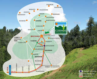 Cosmos Developers Cosmos Residency Map - Bhowali, Nainital Location Map