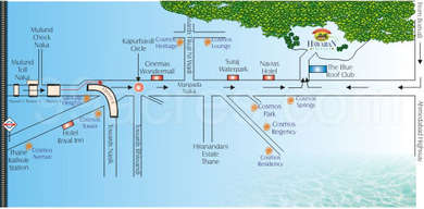 Cosmos Group Cosmos Hawaiian Map - Kasar vadavali, Thane Location Map