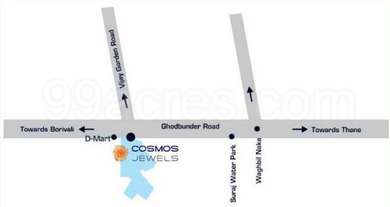 Cosmos Group Cosmos Jewels Map - Anand Nagar, Mumbai Thane Location Map
