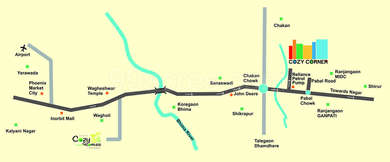 Cozy Group Cozy Corner Map - Shikrapur, Pune Location Map