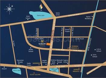 Serene Group Serene Edifice Map - Harni, Vadodara Location Map