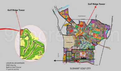 Crest Realcon Crest Golf Ridge Tower Map - Amar Shaheed Path, Lucknow ...