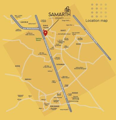 D A Borade and Sons Samarth County Map - Ravet, Pune Location Map