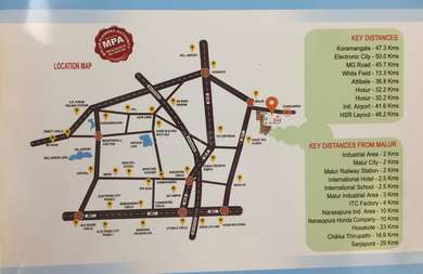 D and J Corp D and J Residency Map - Malur, Kolar Location Map