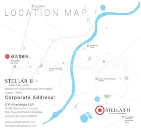 D K Infraventure Stellar 2 Map - Maninagar, Ahmedabad East Location Map
