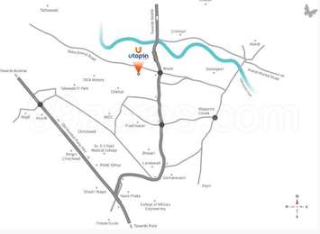 D S Dreamspaces Dreamspaces Utopia Map - Moshi, Pune Location Map