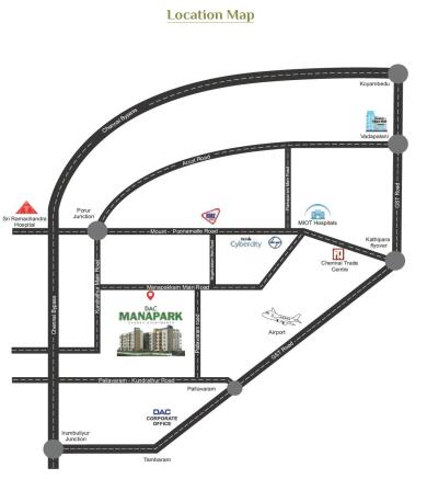 DAC Developers DAC Manapark Map - Manapakkam, Chennai South Location Map