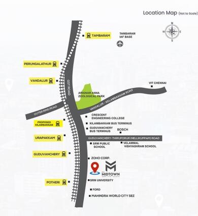 DAC Developers DAC Midtown Map - Guduvancheri, Chennai Location Map