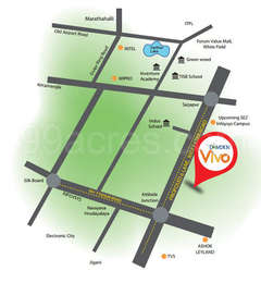 Damden Vivo Map - Sarjapura Attibele Road, Bangalore Location Map