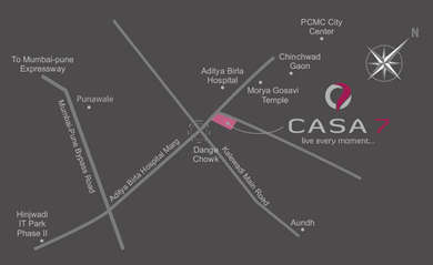 Dange Properties Builders Dange CASA 7 Map - Dange Chowk, Wakad ...