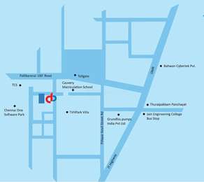 DB Homes ABAD DB Sreyas Map - Thoraipakkam, Chennai Location Map