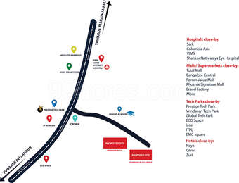 DBS Infra Projects DBS Punnami Bliss Annex Map - Panathur, Bangalore ...
