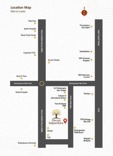Deccan Estates Deccan Kalpavriksha Map - Sholinganallur, Chennai ...