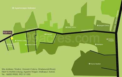 Deepak Builder Deepak Storika Map - Malkapur, Karad Location Map