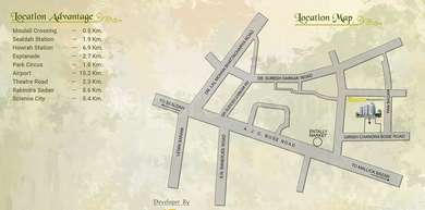 Delpro Enclave Delpro Grand Residency Map - Entally, Kolkata Location Map