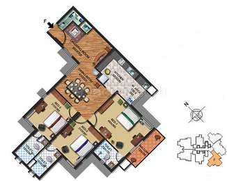 3 BHK / Bedroom Apartment / Flat for rent in Desai DD Green Woods ...