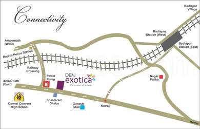 Dev Lifespaces Dev Exotica Map - Katrap, Badlapur East Location Map