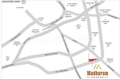 Devanshi Construction Devanshi Madhuram Arcade Map - Dindoli, Surat Location Map